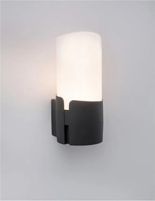 NV 9209211 Venkovní nástěnné svítidlo PYRO tmavě šedý hliník bílý akryl E27 1x12W 220-240V IP54 bez žárovky - NOVA LUCE