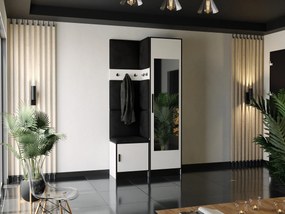 Šatní skříň Roj11 - 106,4x205x39cm bílý + černý