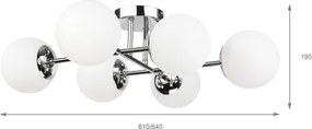 BRILAGI - Přisazený lustr MALONY 6xE14/20W/230V lesklý chrom