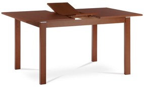 Jídelní stůl rozkládací 120+30x80x74 cm, deska MDF, dýha, nohy masiv, tm. třešeň - BT-6777 TR3
