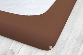 Jersey prostěradlo - new collection terakotové na výšku matrace do 20 cm Velikost: 90 x 200