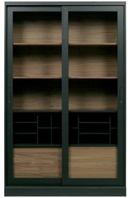 OnaDnes -20% Hoorns Černá borovicová vitrína Arthur 200 x 125 cm