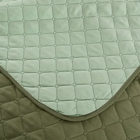 Přehoz na postel MICROVELLE, zelený Rozměr: 170 x 210 cm