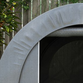 Outsunny Zahradní úložný stan na kola - Plechová konstrukce, PE plachta, 2,4 x 1,6 x 1,9 m, Šedá