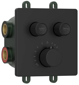 Sapho Sapho, SMARTSELECT podomítková sprchová baterie, box, 2 výstupy, černá mat, RP032B