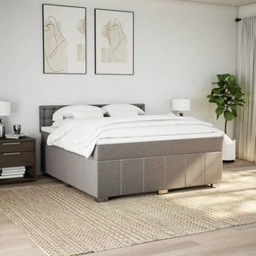 Box spring postel s matrací taupe 180x200 cm textil 3287165