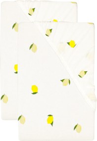 Livarno® Sada žerzejových napínacích prostěradel, 90-100 x 200 cm, 2dílná, citron