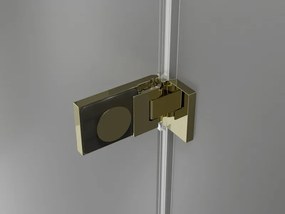 Mexen Lunar-F, skládací sprchový kout levý 90 x 70 cm, 8mm čiré sklo, zlatý profil, 836-090-070-50-00-L