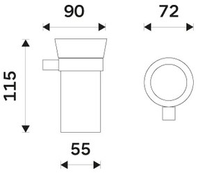 Nimco Držák na kartáčky BORMO - BR 11058KU-26