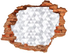 Wallmuralia Fotoobraz díra na stěnu Šedé trojúhelníky 90x70 cm
