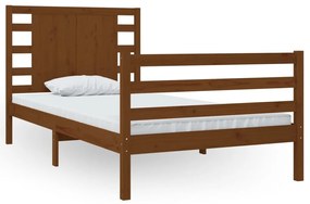 Rám postele medově hnědý masivní borovice 90 x 200 cm,  3104271