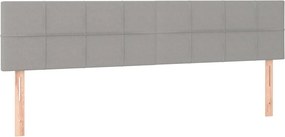 Box spring postel s matrací světle šedá 160 x 200 cm textil 3140625