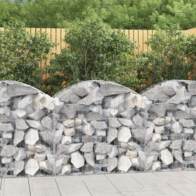 Klenutý gabionový koš 100 x 50 x 80/100 cm pozinkované železo 153434