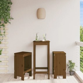 vidaXL Barové stoličky 2 ks bílé 40 x 36 x 75 cm masivní borové dřevo [825345] Barva: Medově hnědá borovice