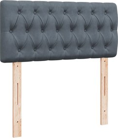 Box spring postel s matrací tmavě šedá 90x190 cm samet 3287621