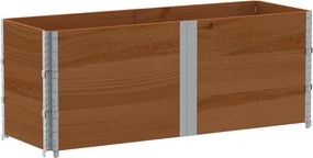 Zahradní truhlík hnědý 150 x 50 cm masivní borové dřevo 3295438