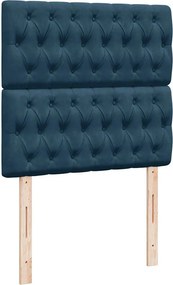 Box spring postel s matrací tmavě modrá 100x200 cm samet 3292272
