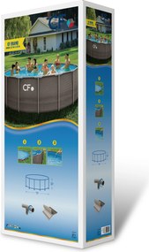 CF Nadzemní bazén s ocelovou konstrukcí FRAME ratan 4,57 x 1,32 m 0050