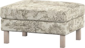 Potah na podnožku IKEA Karlstad barva hnědá látka vzorované