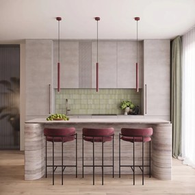 Sollux Lighting Závěsné svítidlo ARCHE 1 bordó