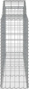 Klenuté gabionové koše 18ks 200x50x100/120cm pozinkované železo 3146334