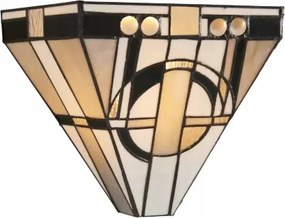 Nástěnná vitrážová lampa Tiffany Metropolitan K Brass