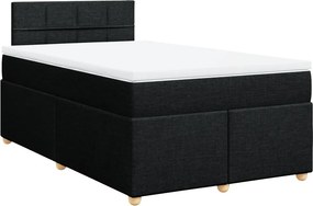 Box spring postel s matrací černá 120x200 cm textil 3288949