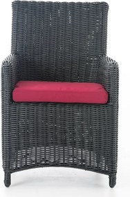 Židle Fontana / Sankt Marlo Rubinrot 5mm – černá