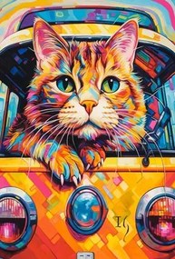 Castorland 111275 Kočka na cestách autobusem / 100 dílků / od 6 let