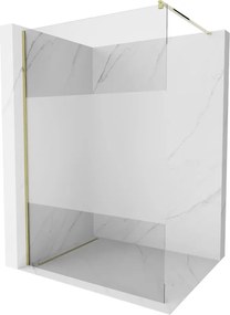 Mexen Kioto sprchová zástěna, 80x200 cm 8 mm, zlatý profil, čiré sklo-námraza, 800-080-101-01-35