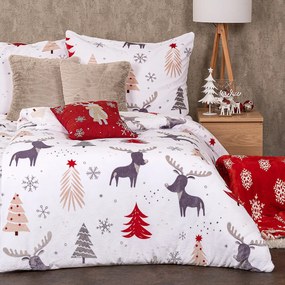 4Home Povlečení Cute reindeer mikroflanel, 140 x 220 cm, 70 x 90 cm