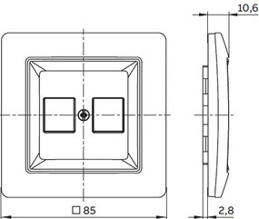 ABB Zoni kryt datové zásuvky bílá 5014T-A02018 500 (2CHT292018A4500)