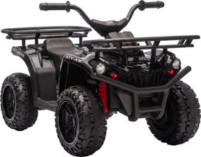 AIYAPLAY elektrická čtyřkolka pro děti 12 V, Li-ion, 2 motory, černá
