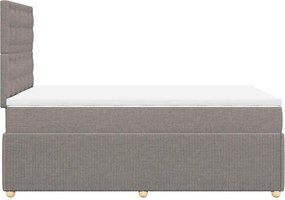 Box spring postel s matrací taupe 120x200 cm textil 3294341