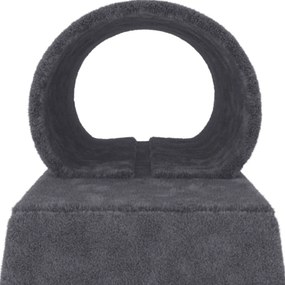 Škrabadlo pro kočky s tunelem a žebříkem tmavě šedé 55,5 cm 171791