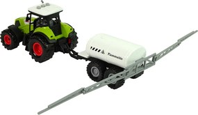 LEAN Toys Sada tří traktorů s přívěsy a postřikovačem, farma