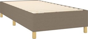 Box spring postel s matrací taupe 80x200 cm textil 3142613