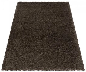Vopi | Kusový koberec Fluffy shaggy 3500 brown - Kruh průměr 80 cm