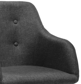 Jídelní židle 2 ks tmavě šedé textil,  322982