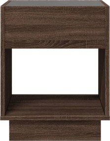 Noční stolek s Infinity LED hnědý dub 40 x 40 x 50 cm 3284083