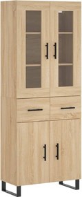 Skříň highboard dub sonoma 69,5 x 34 x 180 cm kompozitní dřevo 3198556
