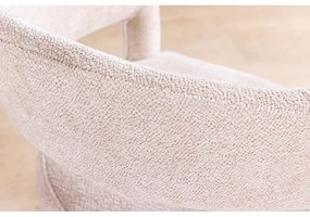 Massive home | Set 2 židlí BOURLE - béžová kartáčovaná strukturovaná látka se zlatými nohami