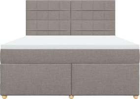 Box spring postel s matrací taupe 180x200 cm textil 3291363