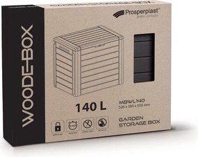 Zahradní box WOODEBOX 140 l - antracit 58,5 cm PRMBWL140-S433