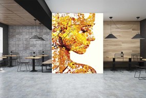 Malvis ® Tapeta Žena podzimní listí Vel. (šířka x výška): 216 x 140 cm