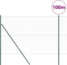 Hexagonální kotvení plotu 100 x 1,5 m Ocel potažená PVC Šedá 3352897