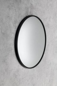 Sapho Sapho, NOTION SLIM kulaté zrcadlo v rámu, ø 50cm, černá mat, NT500