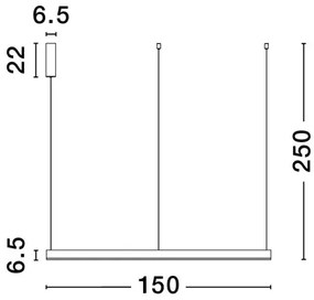 LED lustr Motif 150 černé stmívatelné