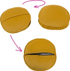 Designové křeslo, žlutá Velvet látka/gold chrom zlatá, EZIO