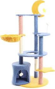 Škrabadlo pro kočky fudajo – 132 cm, modrá (64242)